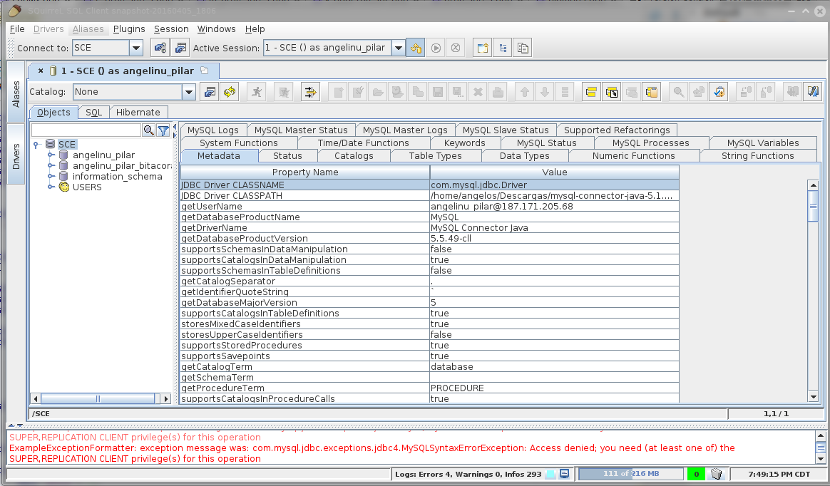 Configurar SQuirreL SQL para conectar a base de datos - Angelinux